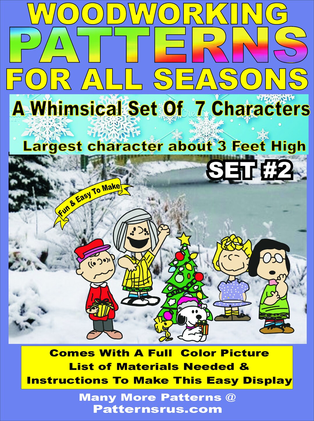 CHARLIE BROWN Snoopy Set #2 Whimsical Woodworking Pattern - 7 Patterns ...