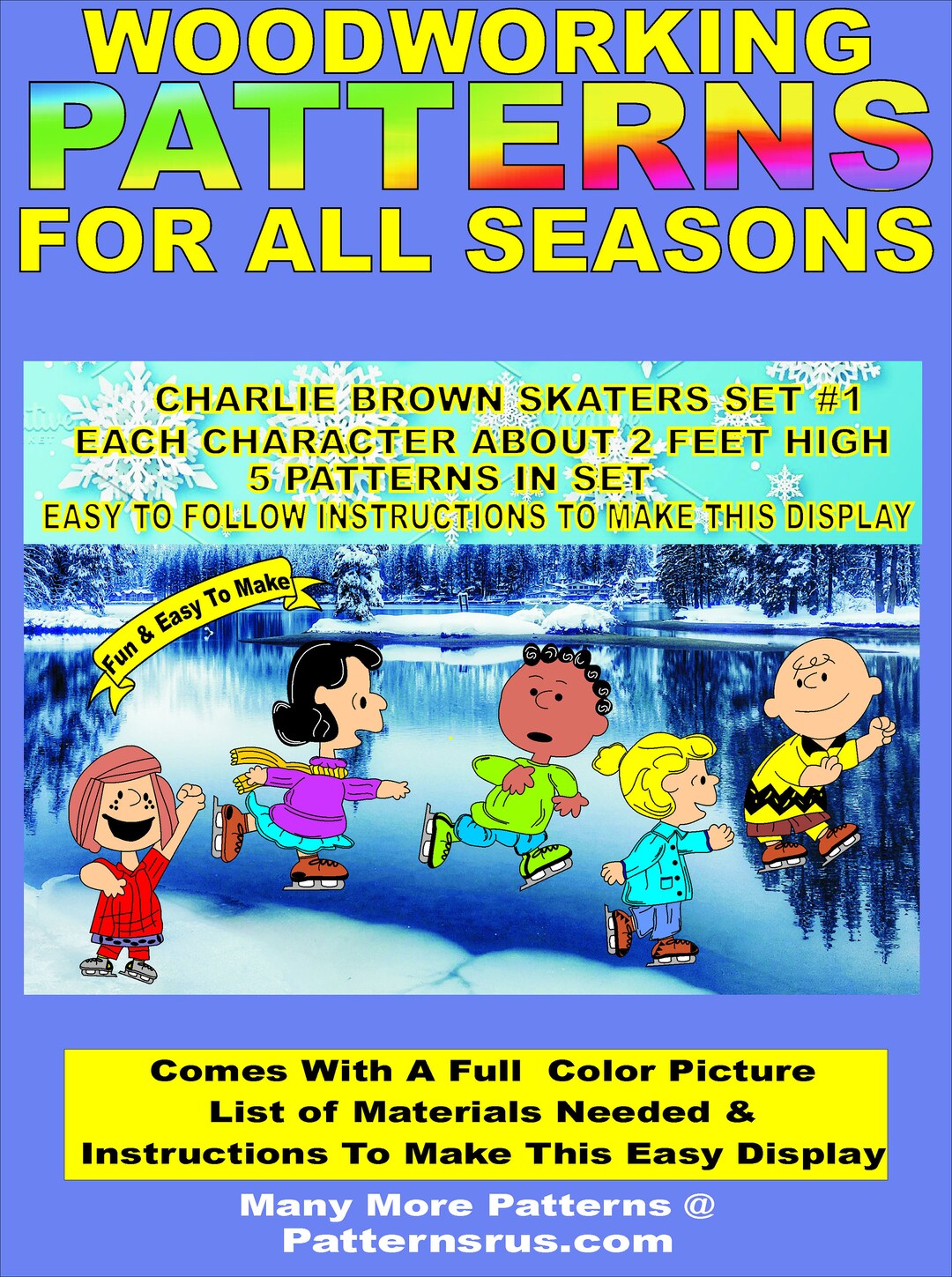 Whimsical Skaters Set #1 - 5 Patterns in Set - Woodworking Pattern ...