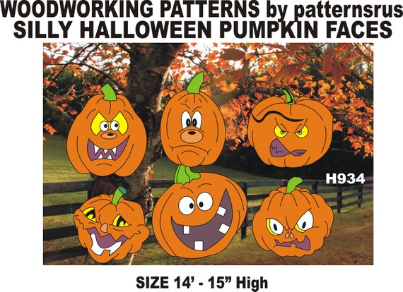 Crazy Pumpkin Faces Woodcraft Pattern s Only! Pattern Home & Hobby ...