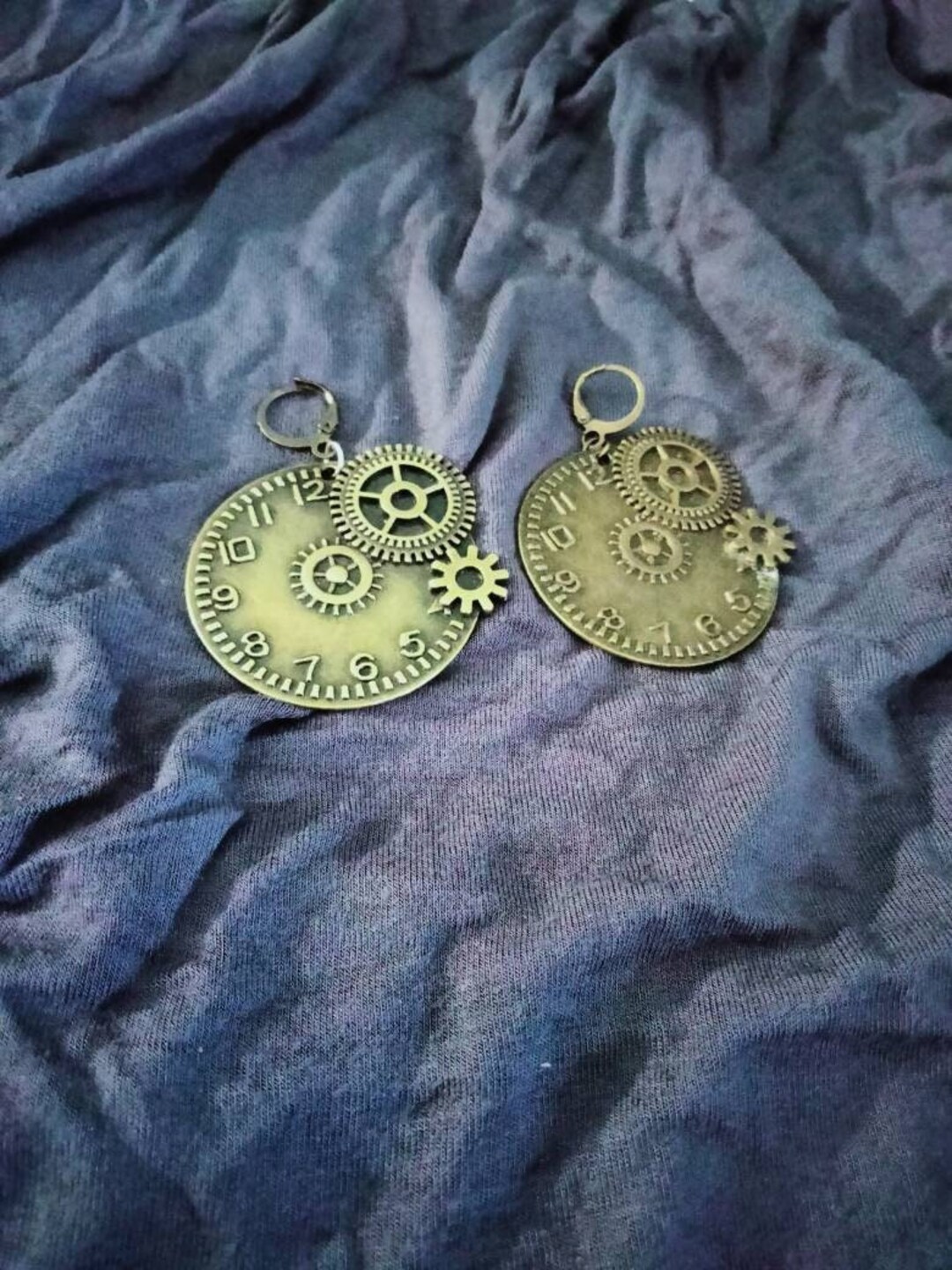 Clock Face Earrings - Etsy