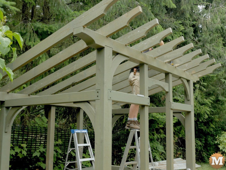 Timber Frame Style Woodshed Plan - Etsy