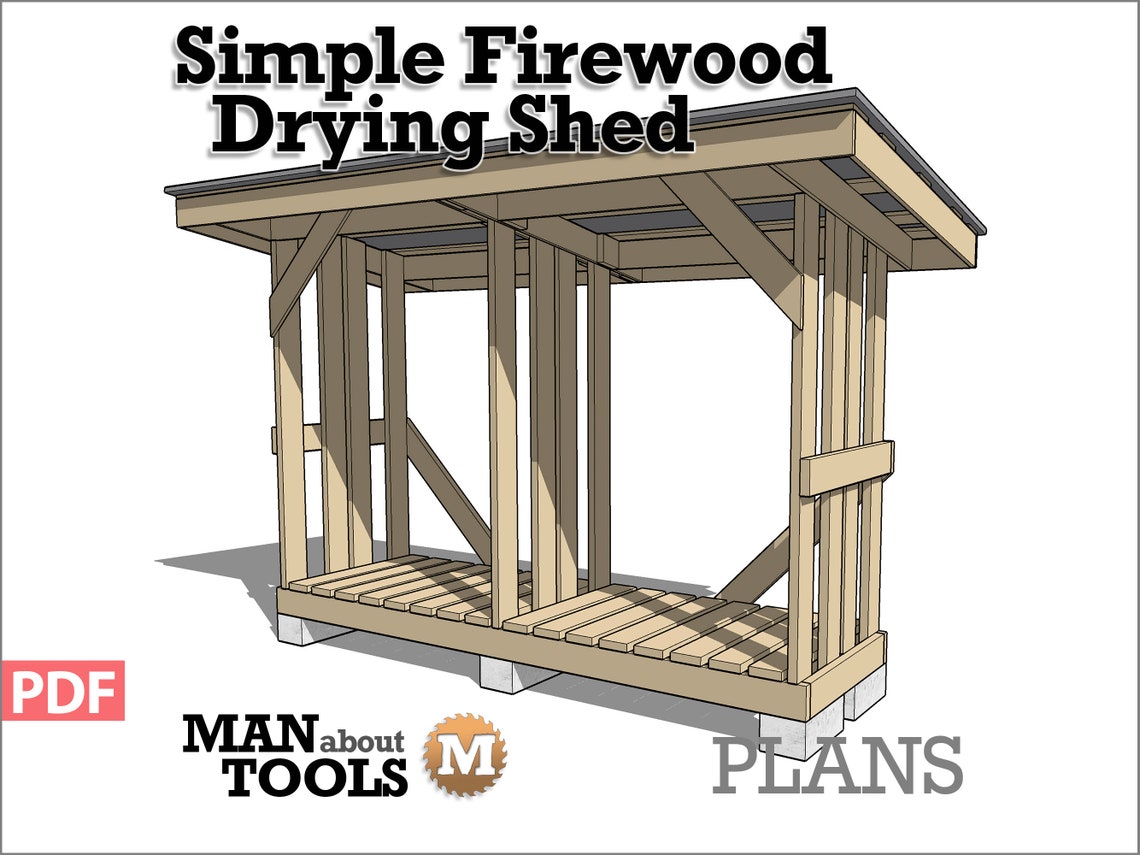 Simple Firewood Drying Shed – Digital Plan - Etsy