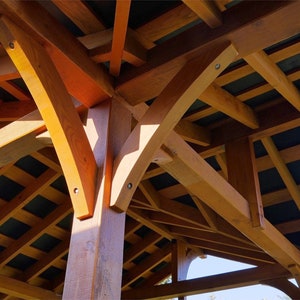 Three Gable Timber Frame Style Pavilion Plan - Etsy