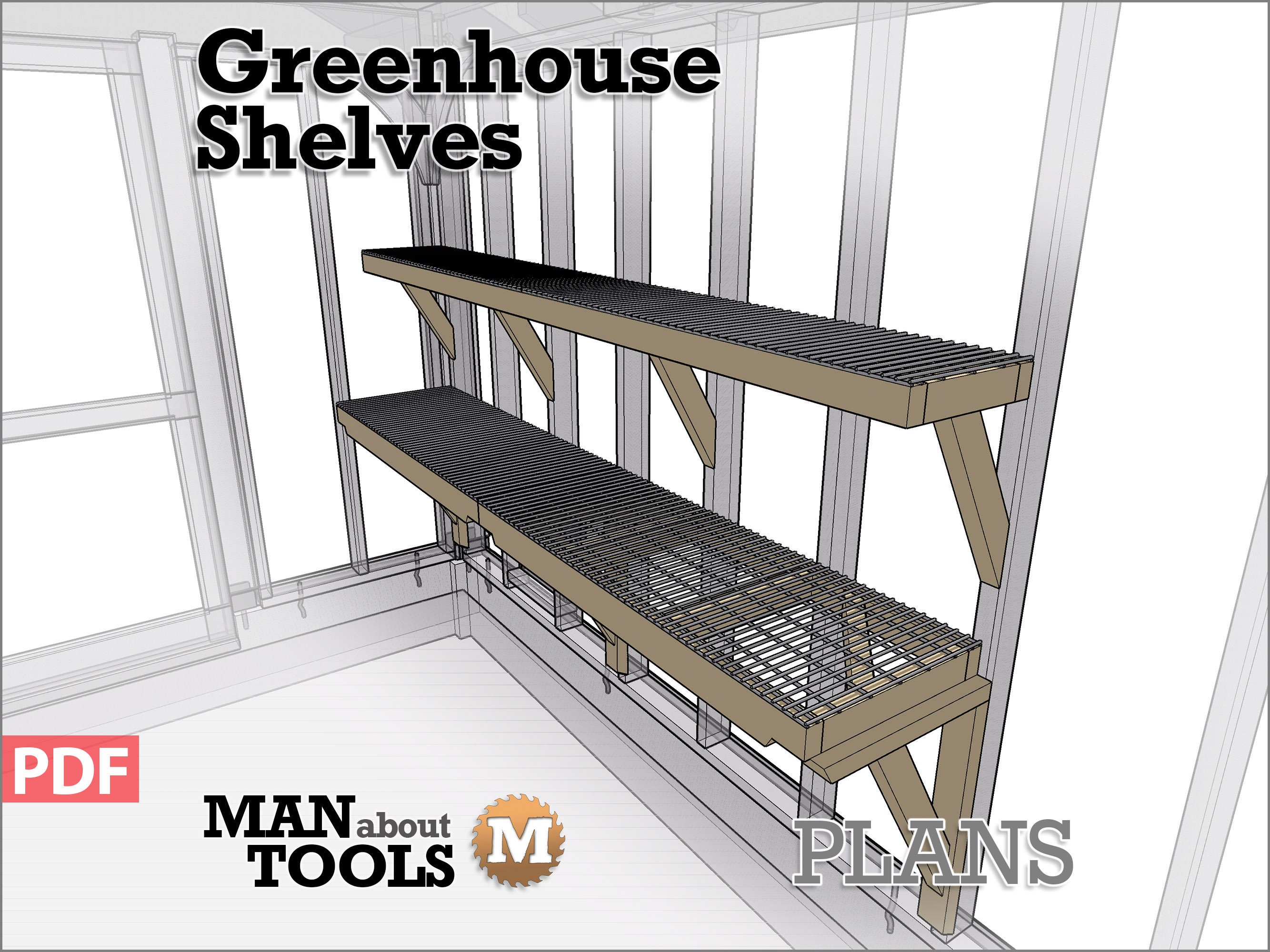 Greenhouse Shelves Plan - Etsy
