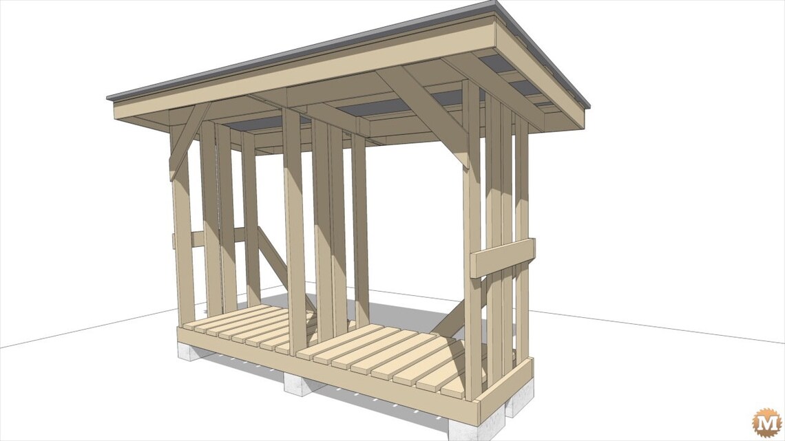 Simple Firewood Drying Shed – Digital Plan - Etsy