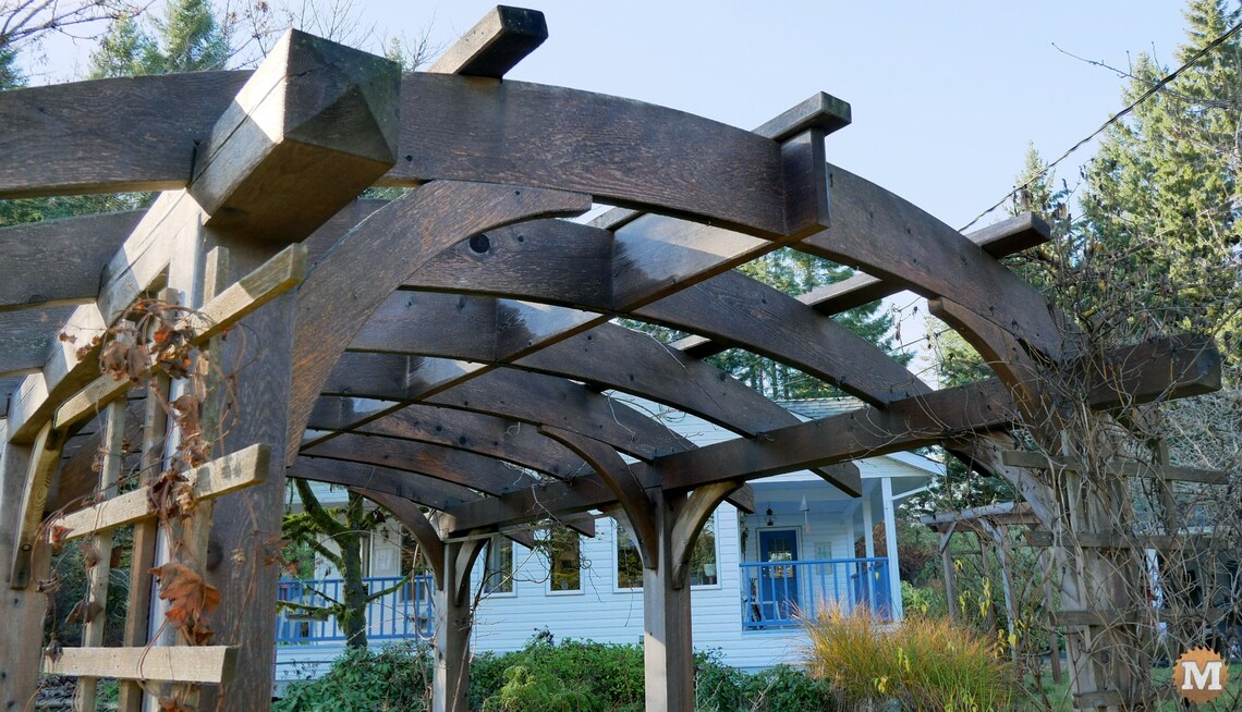 Curved Rafter Pergola Plan - Etsy