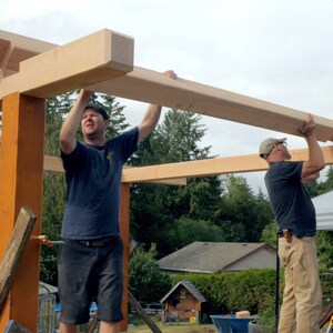 Three Gable Timber Frame Style Pavilion Plan - Etsy