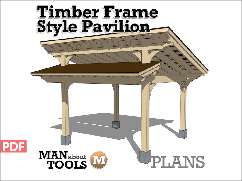 Timber Frame Style Pavilion Plan - Etsy