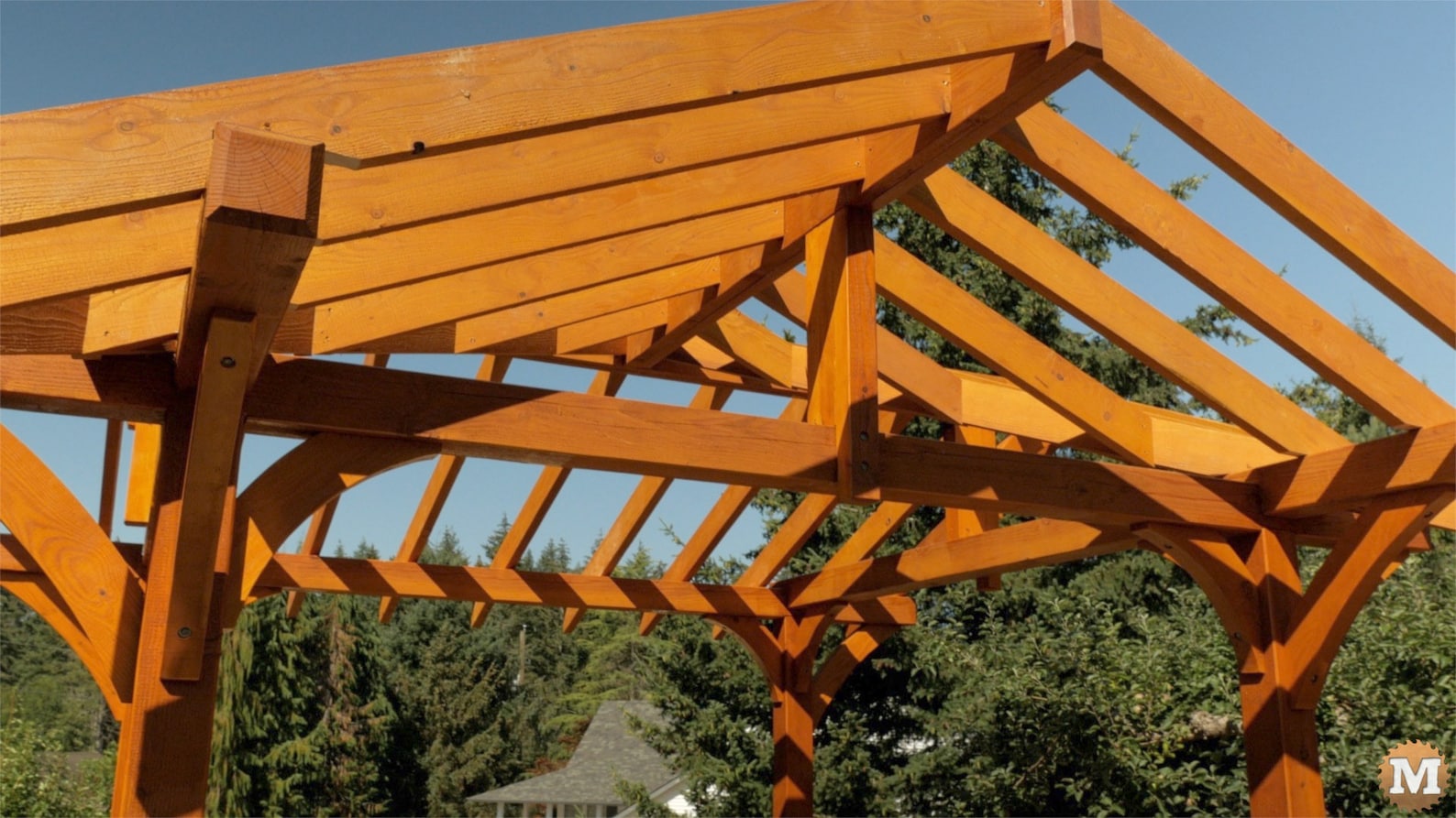 Three Gable Timber Frame Style Pavilion Plan - Etsy