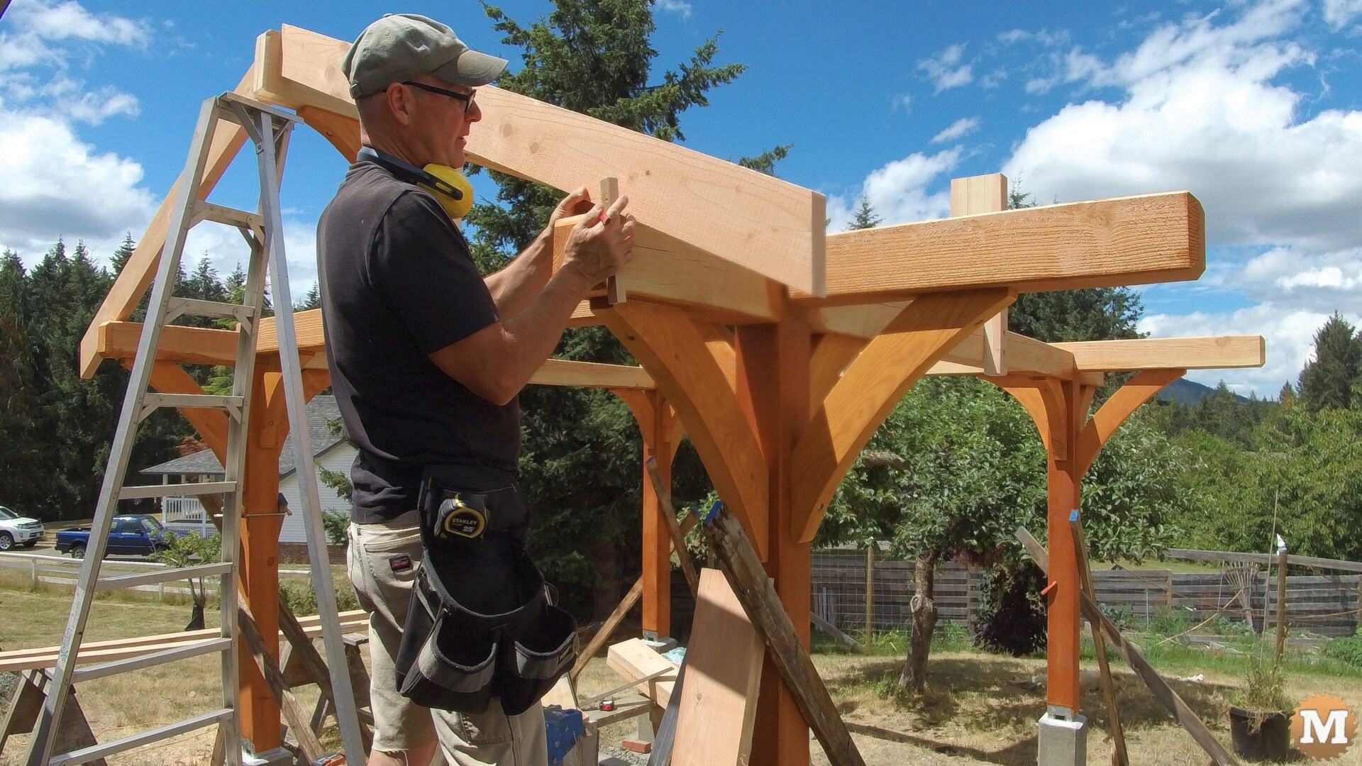 Three Gable Timber Frame Style Pavilion Plan - Etsy