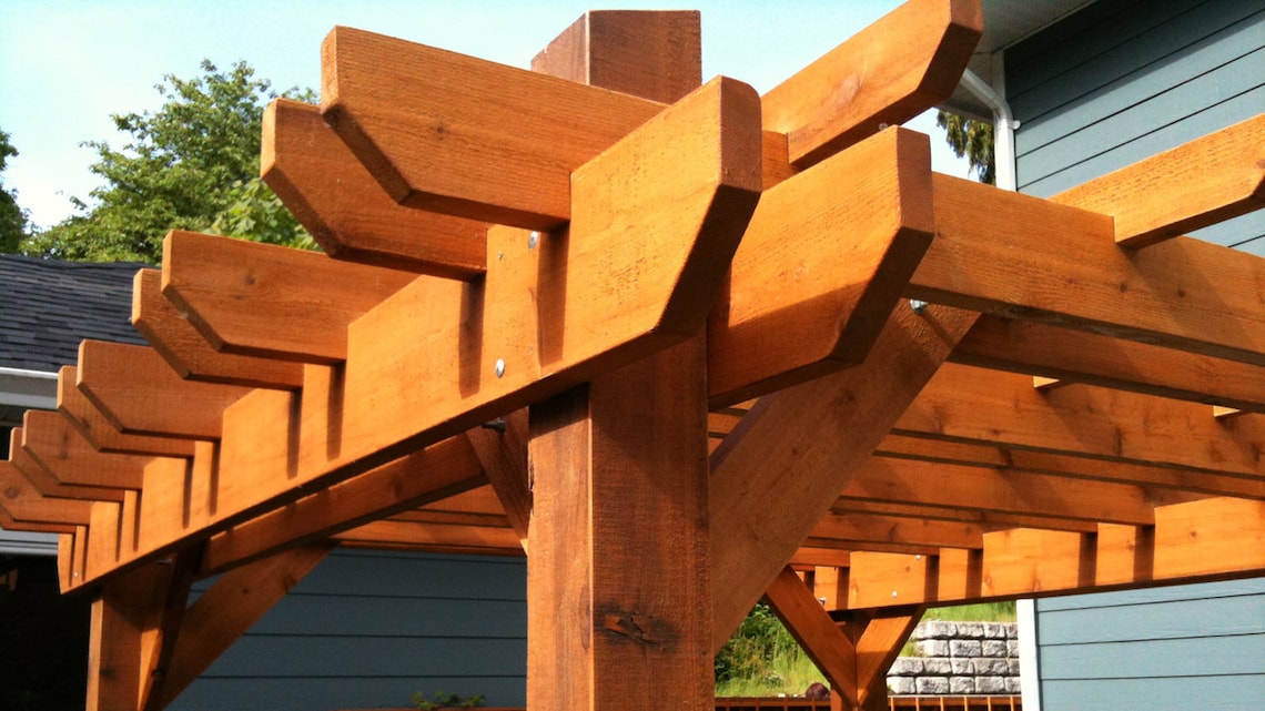 Simple Cedar Pergola Plan - Etsy