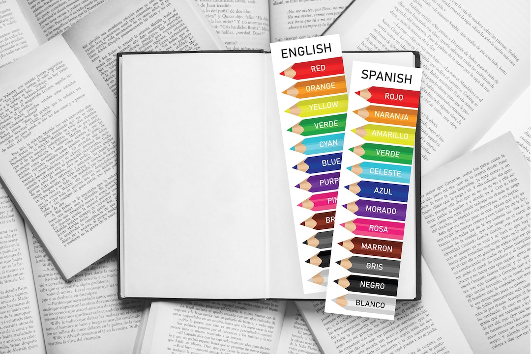 Learning Colors in Spanish Student Bookmarks | Double Sided | Great for ...