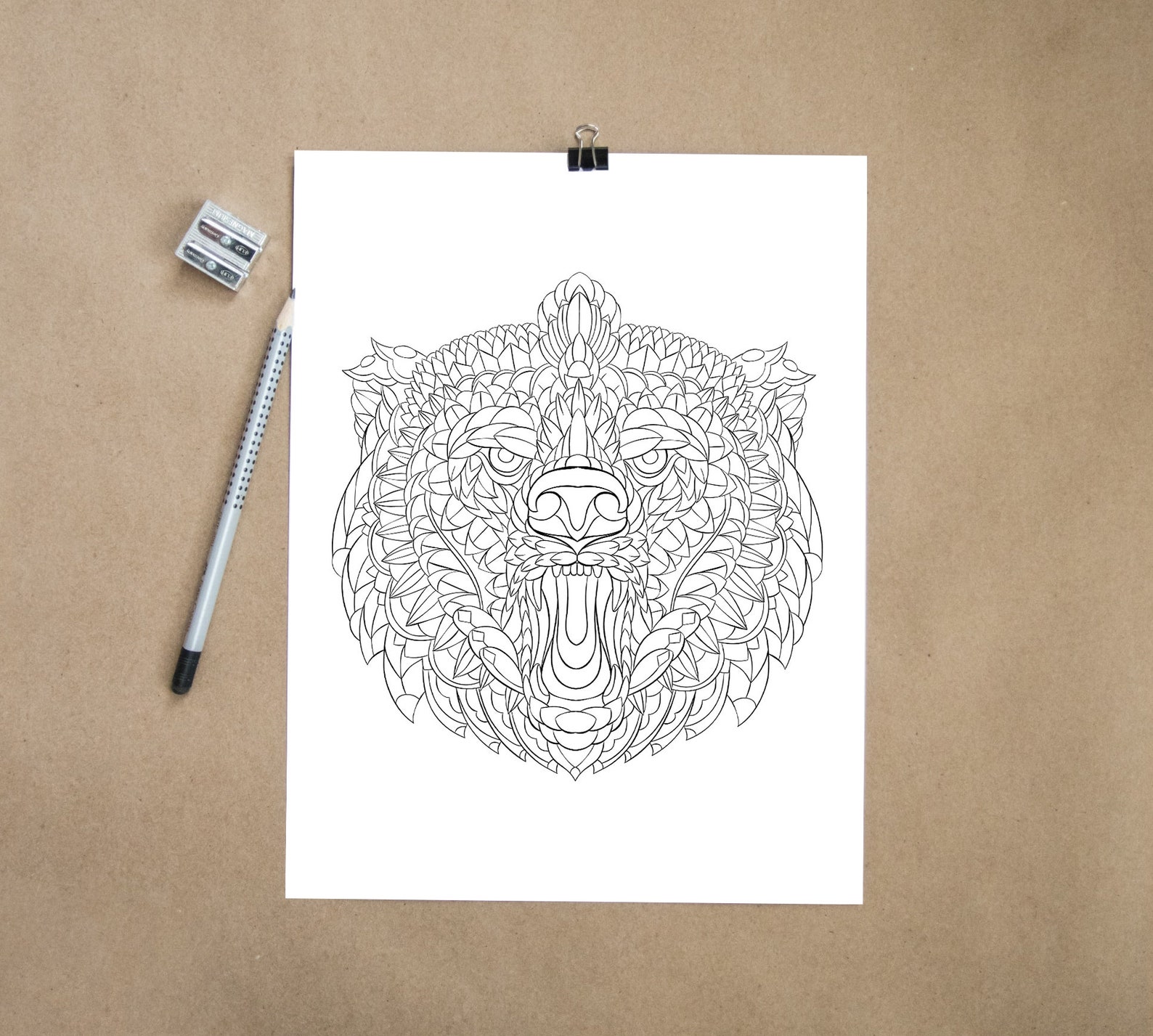 20 Geometric Animal Coloring Pages for Kids or Adults Alike! | Unique ...