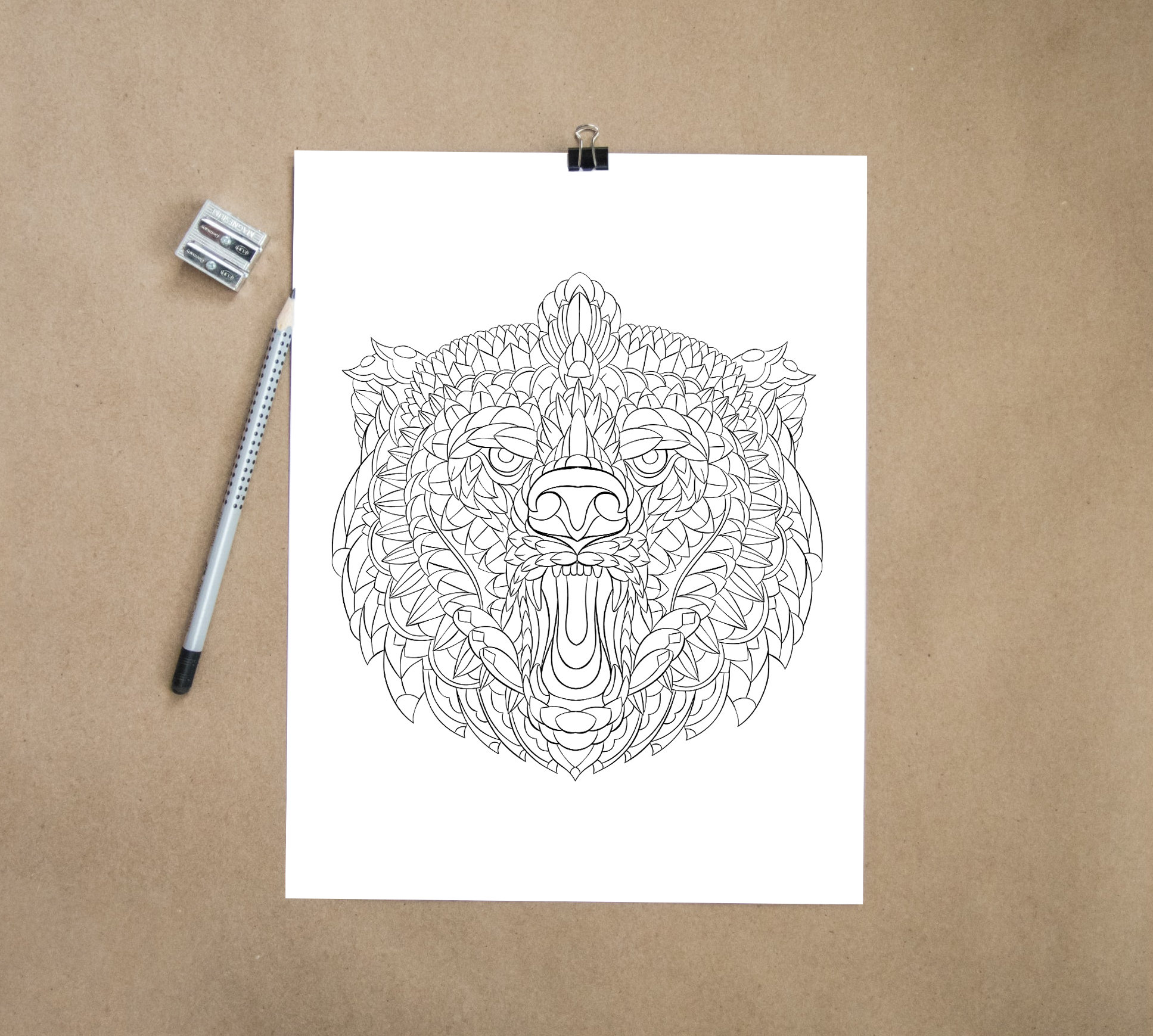 20 Geometric Animal Coloring Pages for Kids or Adults Alike! | Unique ...