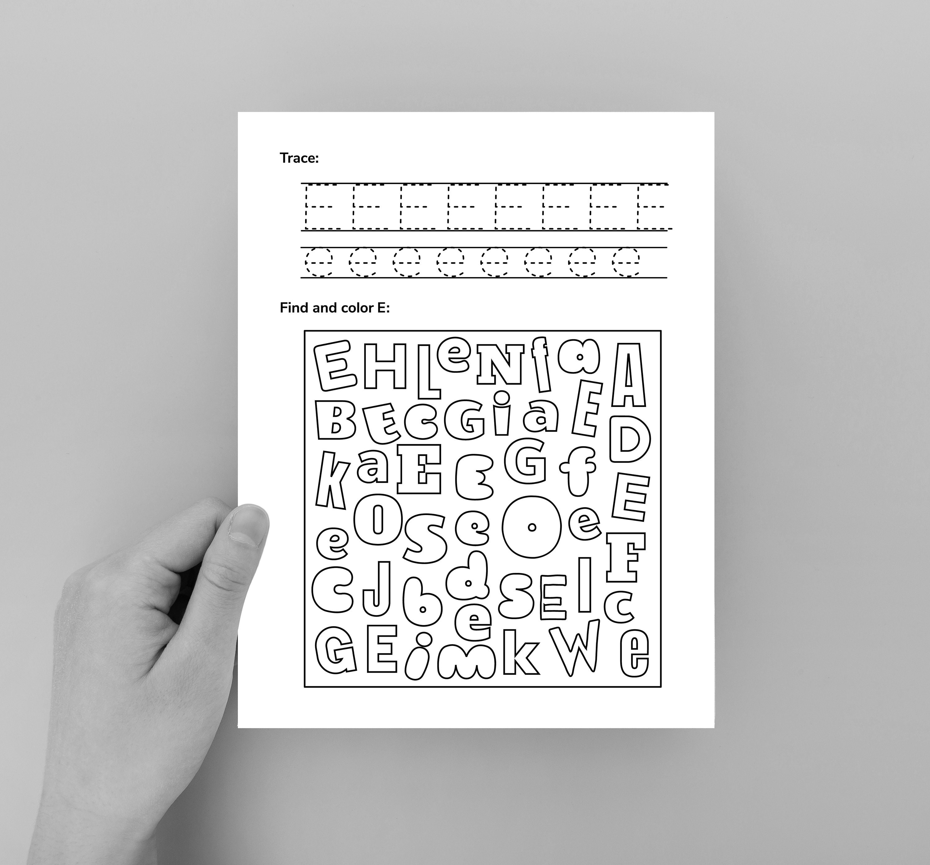 26 English Alphabet Trace, Find & Color Activity Pages for Kids ...