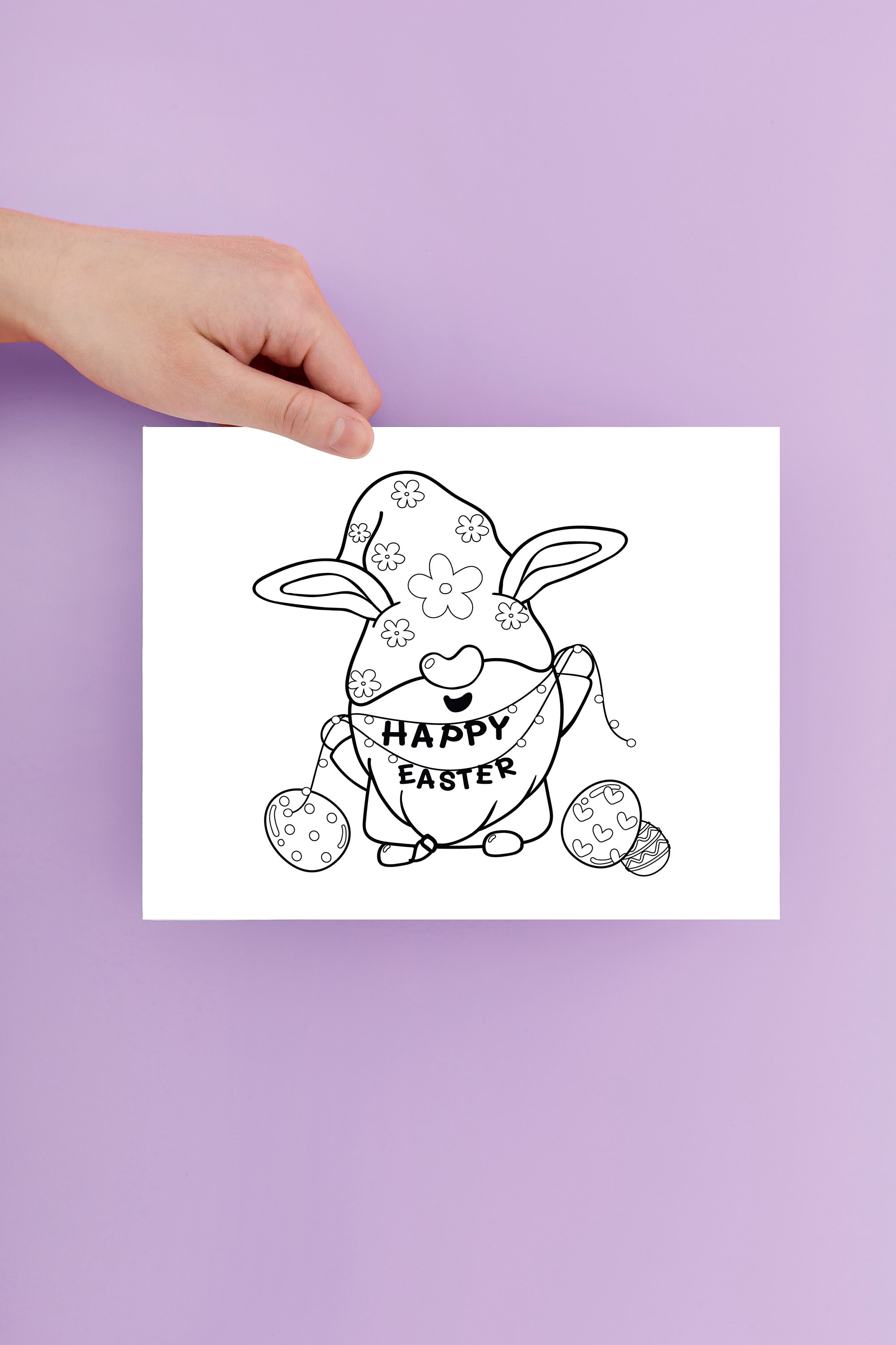 20 Easter Bunny Gnome Coloring Pages for Kids or Adults Alike Cute ...