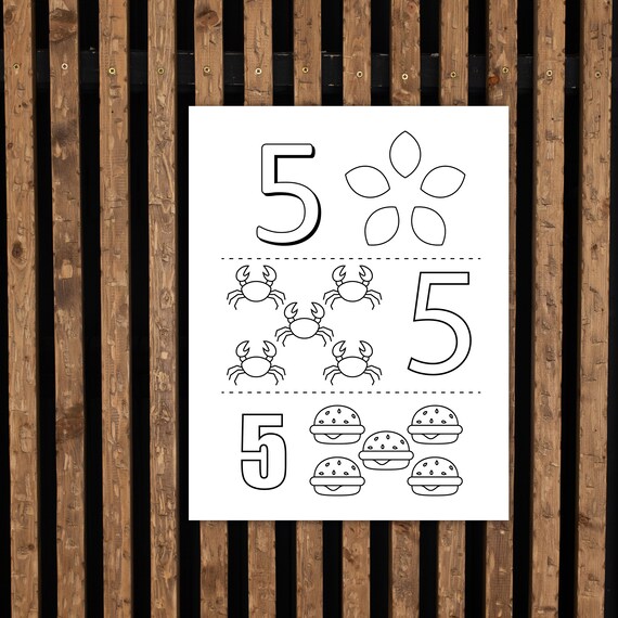 20 Pages of Learning Numbers 1-10 Coloring Activity Sheets for | Etsy