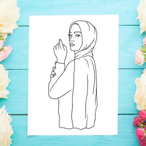 10 Hijabi Women Coloring Pages for Teens or Adults Alike! | Inclusive ...