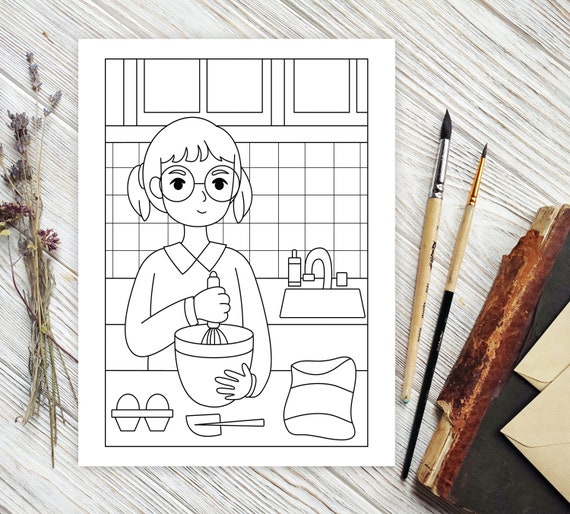 Daily Routine Coloring Pages