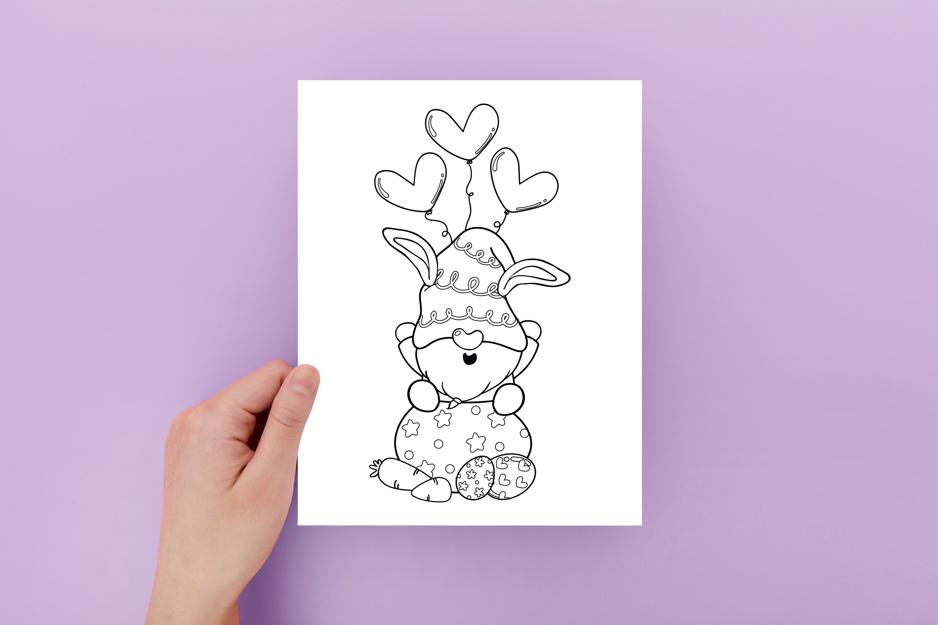 20 Easter Bunny Gnome Coloring Pages for Kids or Adults Alike Cute ...