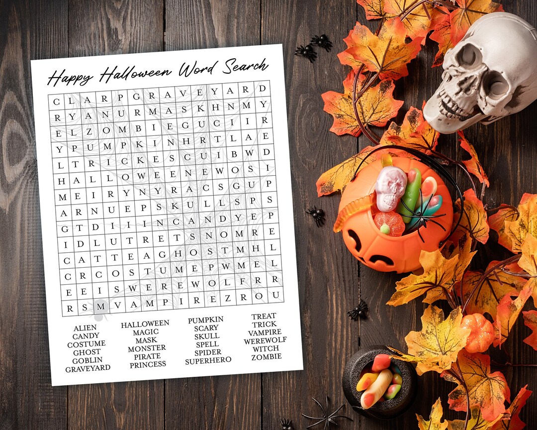 Fun Halloween Word Search for Kids & Students | Made for Teachers and ...