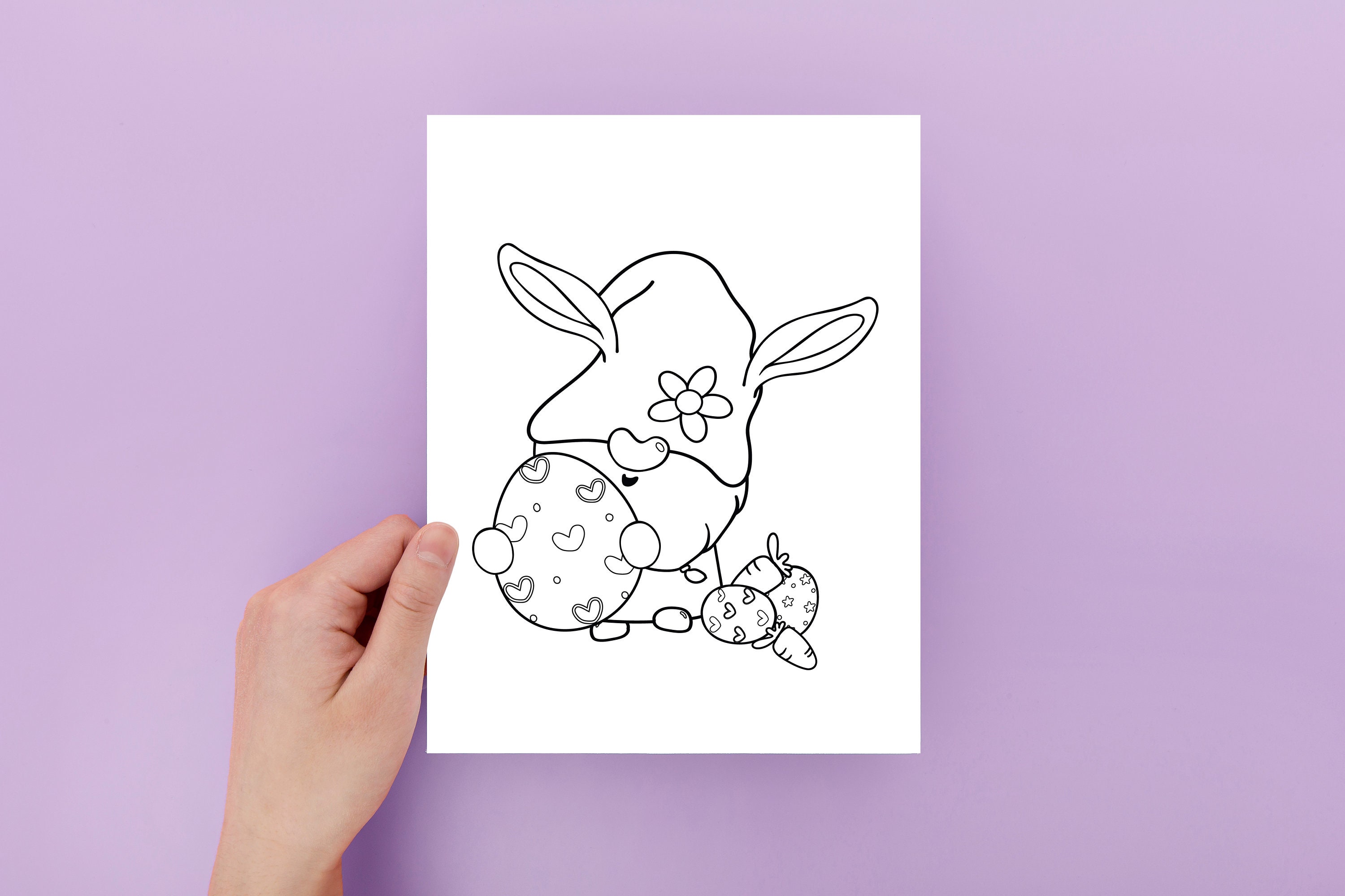 20 Easter Bunny Gnome Coloring Pages for Kids or Adults Alike! | Cute ...