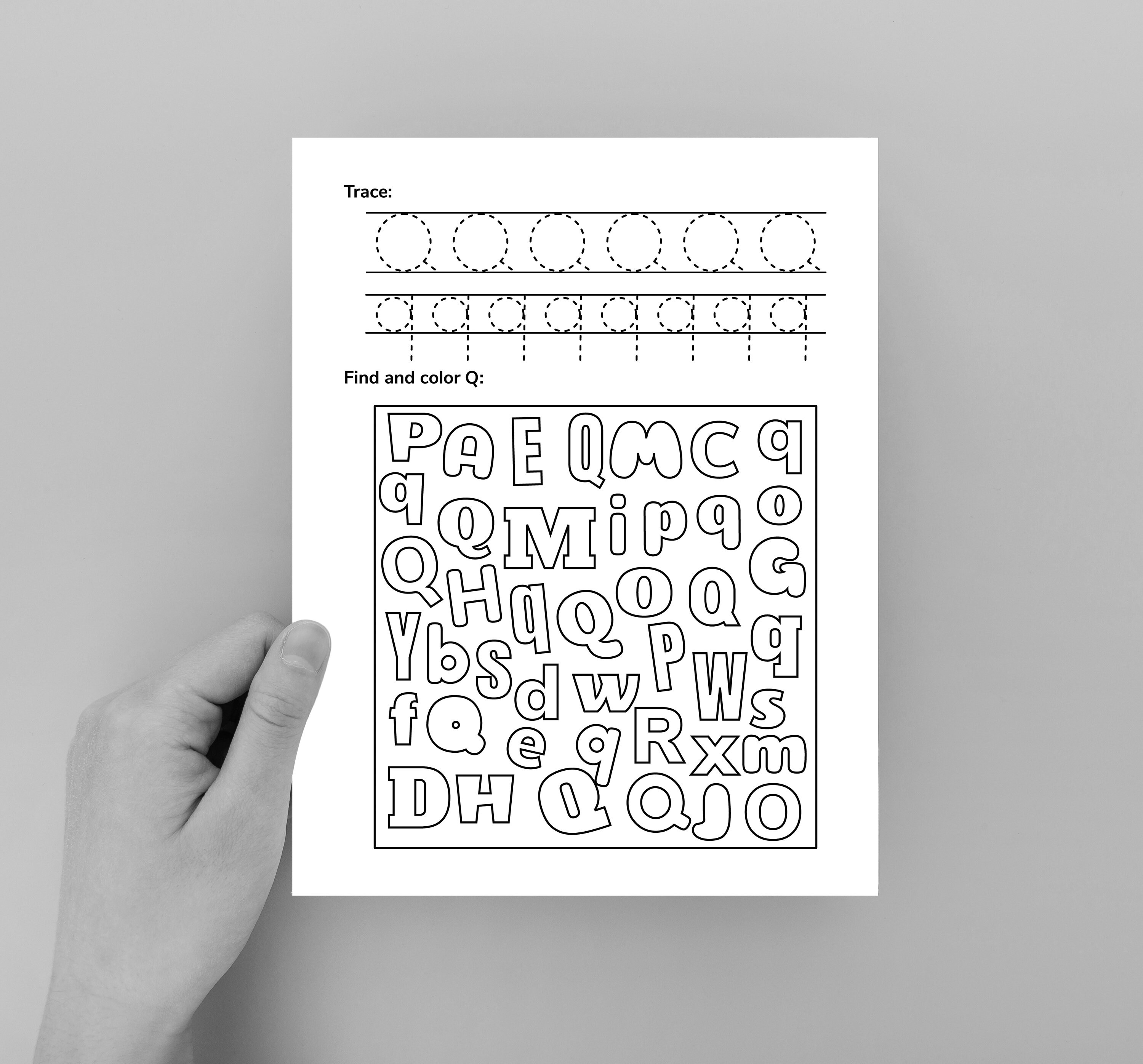 26 English Alphabet Trace Find & Color Activity Pages for - Etsy