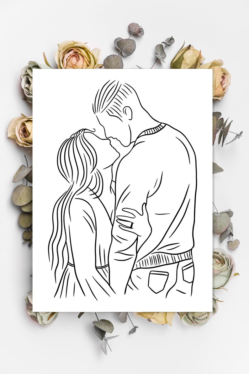 50 Couples in Love Coloring Pages for Adolescents or Adults - Etsy