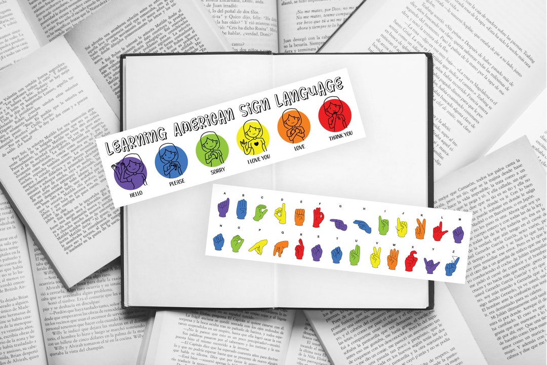 Learning American Sign Language Student Bookmarks | Double Sided ...