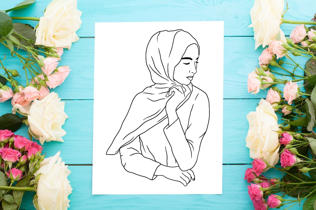 10 Hijabi Women Coloring Pages for Teens or Adults Alike! | Inclusive ...