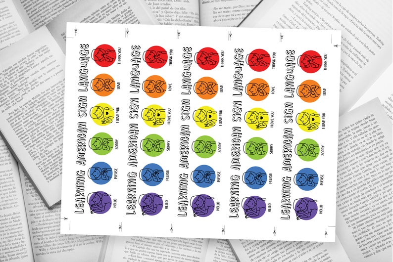 Learning American Sign Language Student Bookmarks | Double Sided ...
