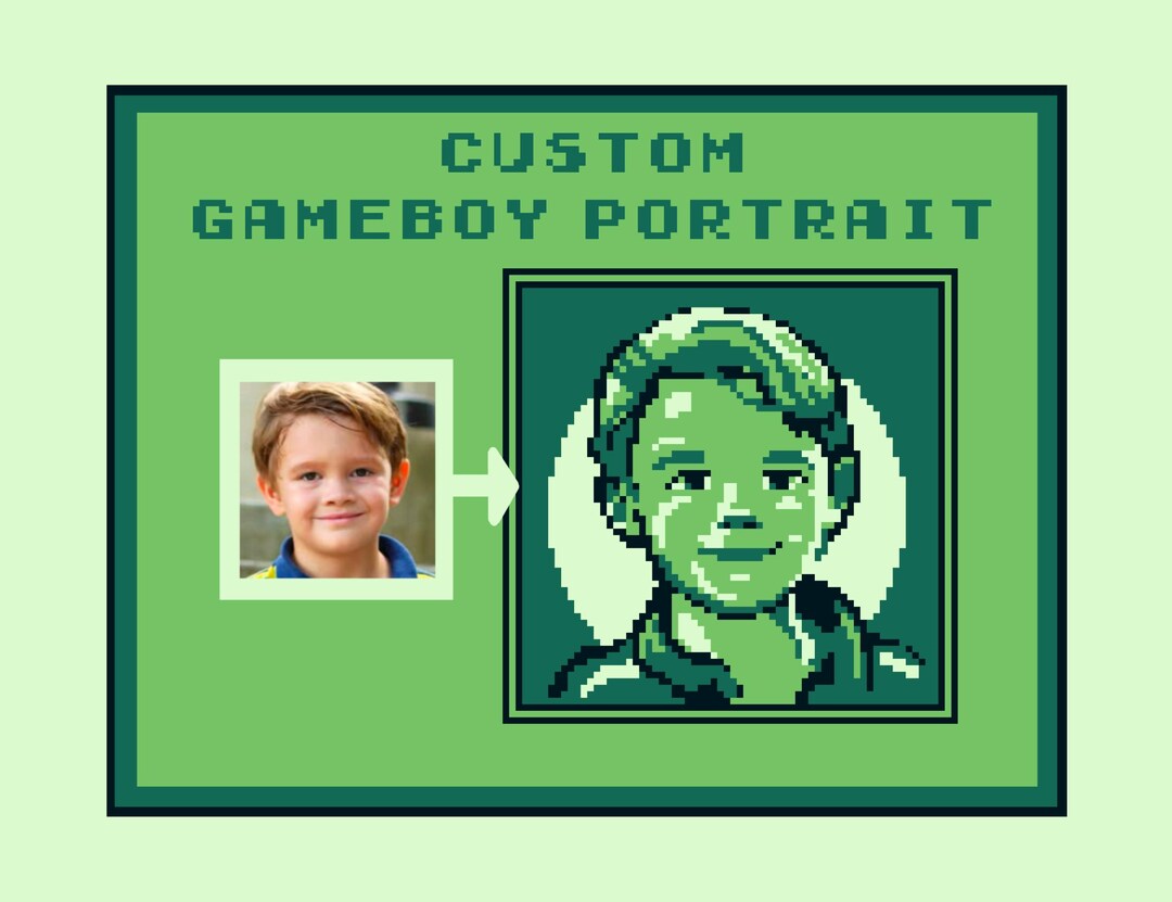 Custom Gameboy Style Portrait - Etsy