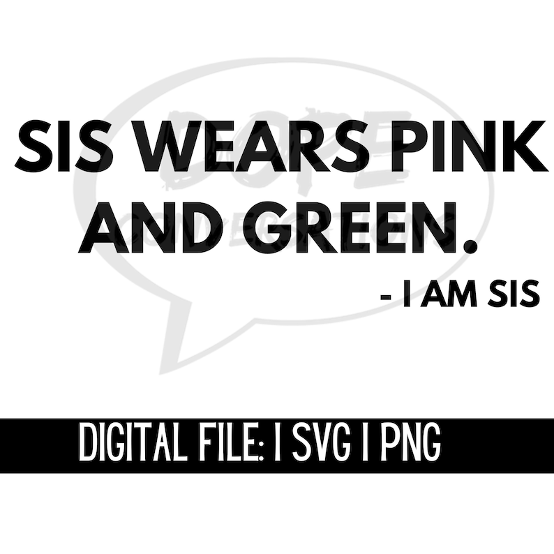 Sis Wears Pink and Green Svg, Sorority Paraphernalia, J15 - Etsy