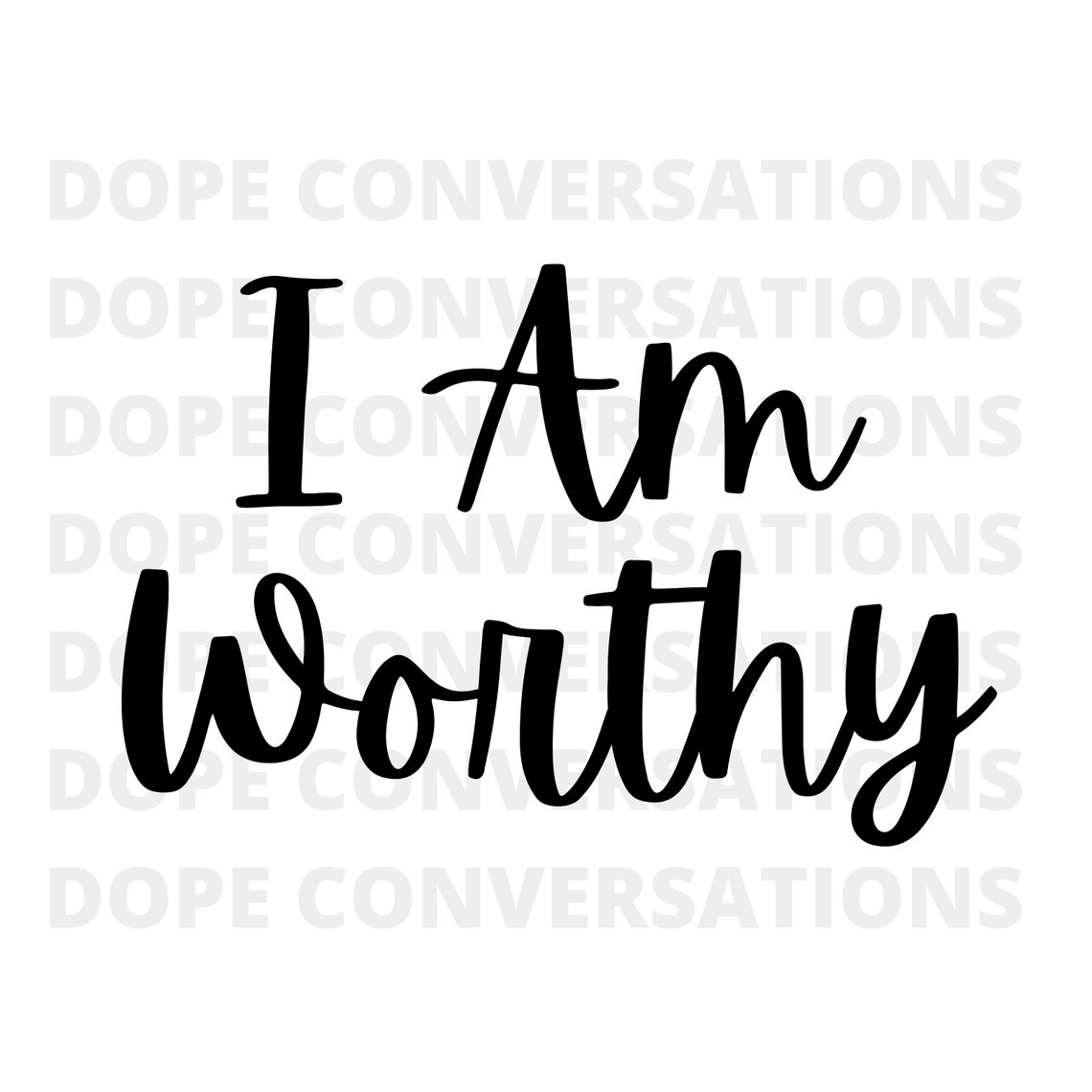 I Am Worthy Svg, Png, Download - Etsy