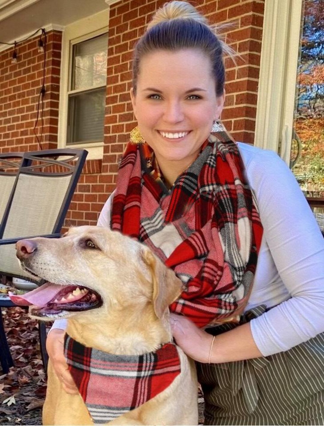 Dog & Scarf Set, Embroidery Name Bandana/scarf Set (over Collar Style ...