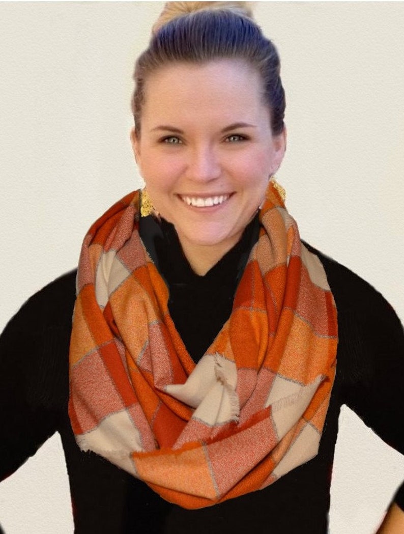 100% Cotton Rust Gold Cotton Scarf Adult and Child Sizes Soft - Etsy