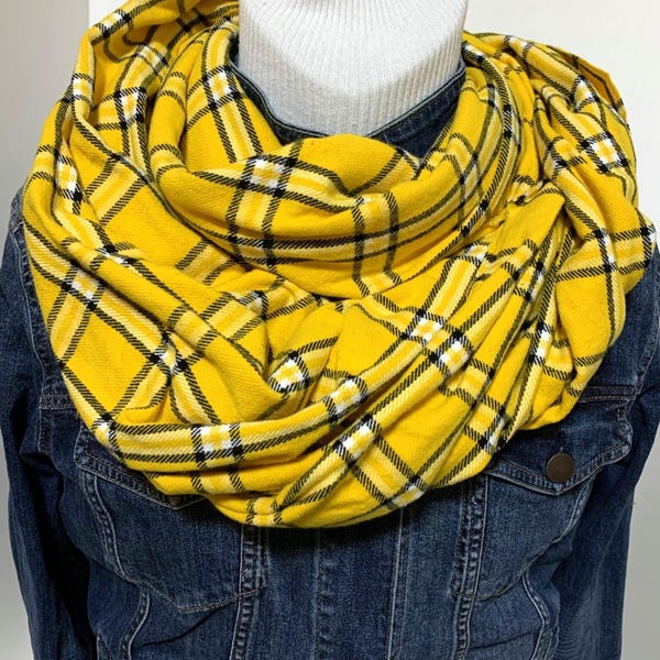 Bright Yellow Scarf - Etsy