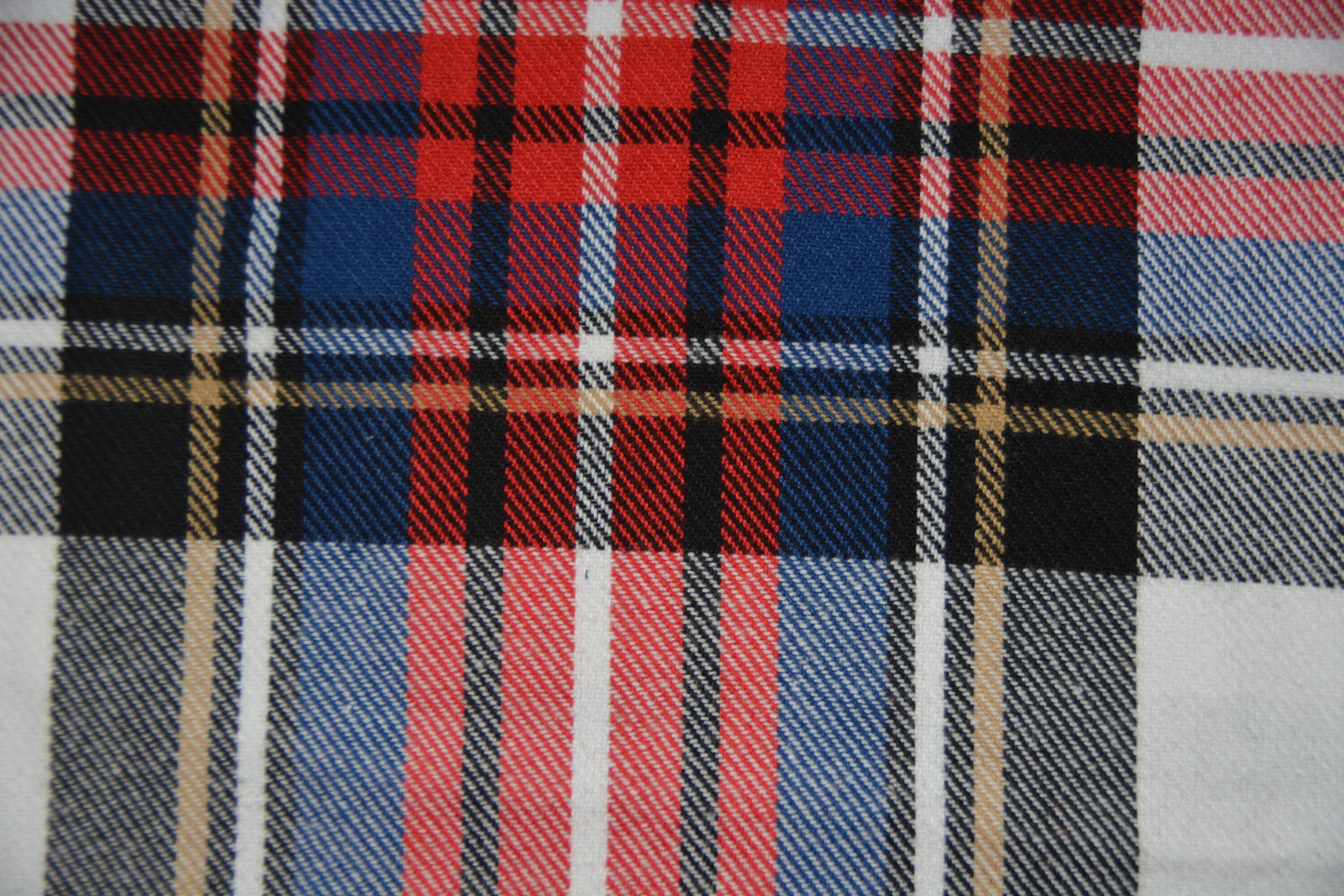 All Sizes Cotton Flannel Royal/red/white/yellow Plaid Flannel - Etsy