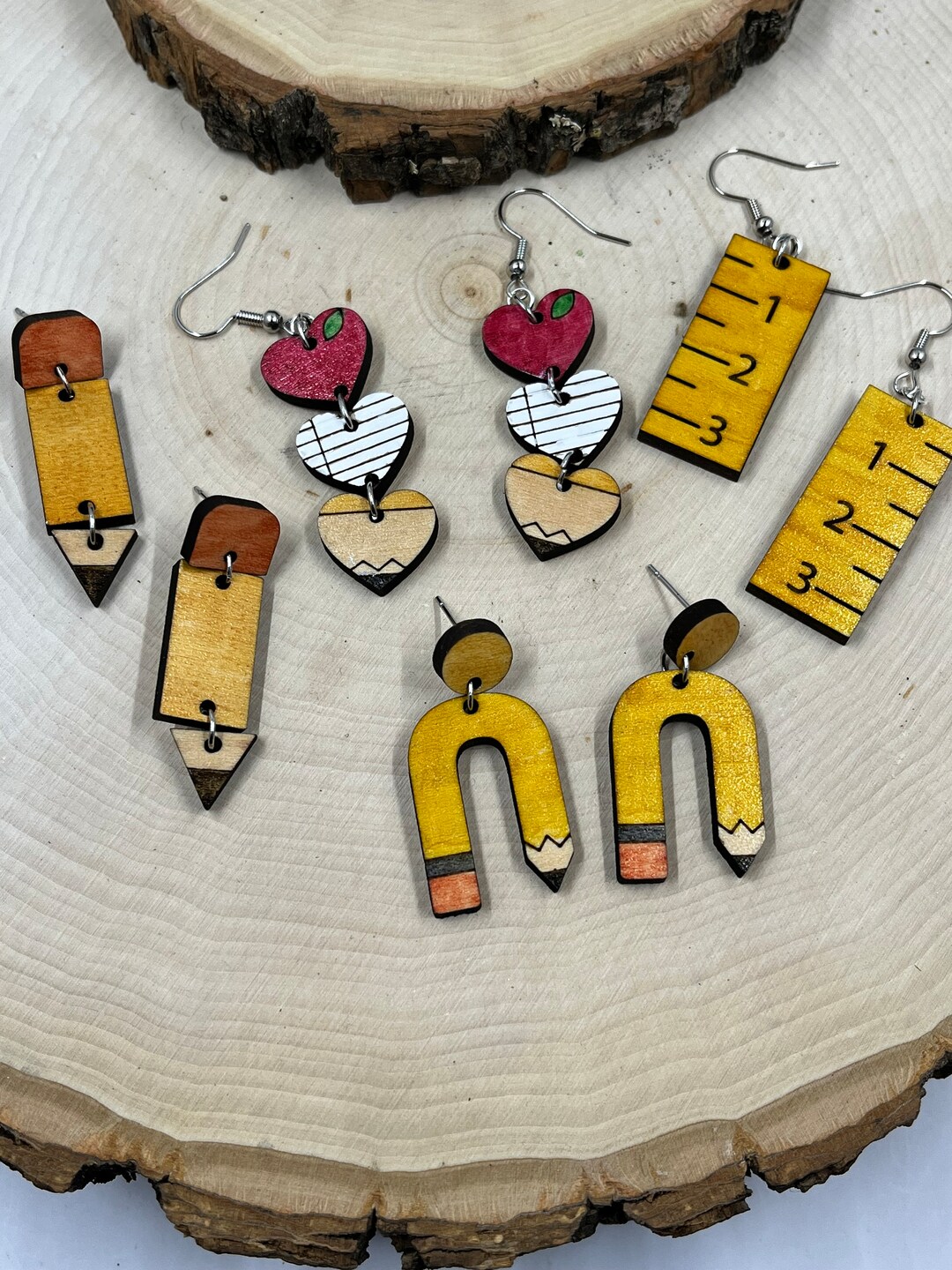 Back to School Earrings / School Themed Earrings / Teacher Gift ...