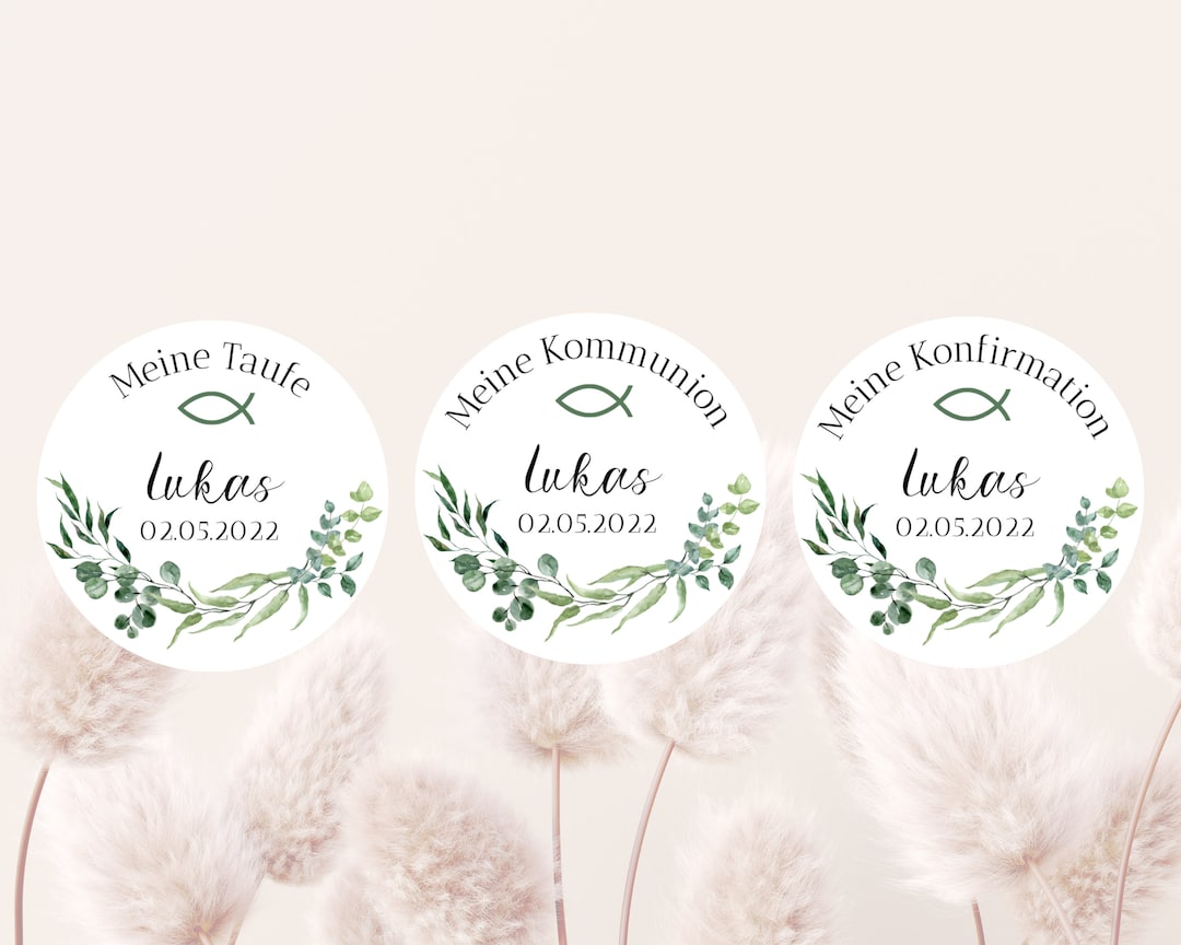 Personalized Stickers Baptism, Communion or Confirmation With ...