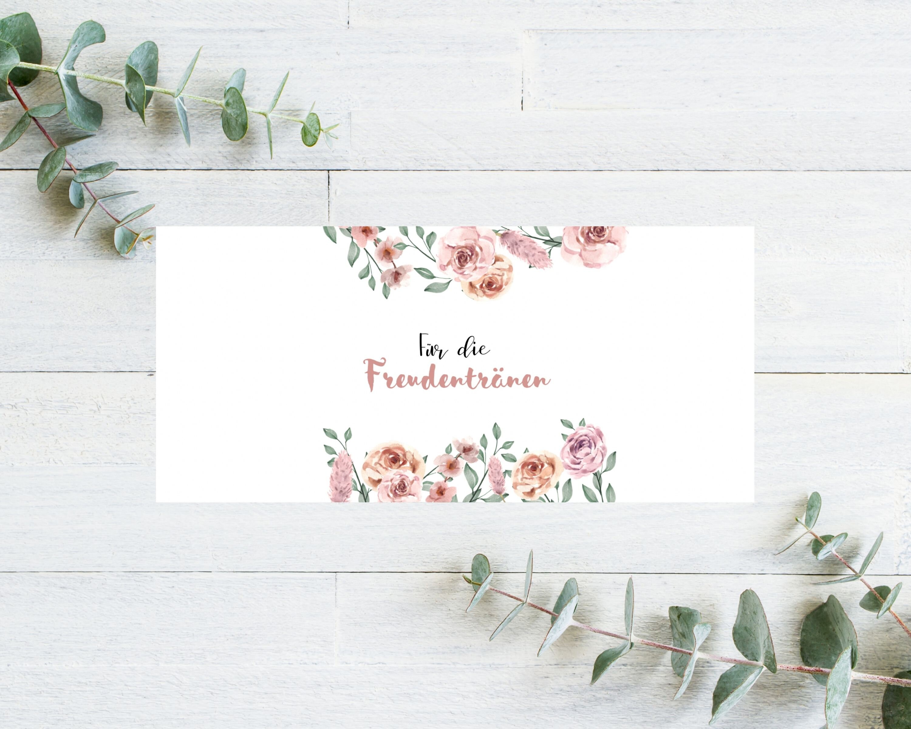20 x Freudentränen Banderole Hochzeit Blumen Gastgeschenk | Etsy