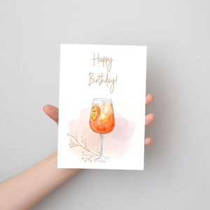 Birthday Card Aperol A6 Postcard Aperol Aperol Spritz Card - Etsy