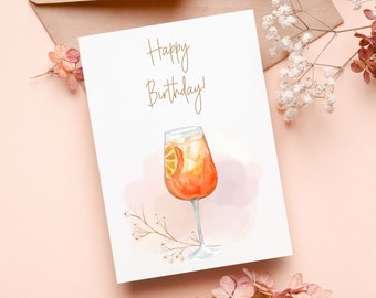 Holy Aperoly Aperol Birthday Postcard - Fun Spritz Summer Greeting Card ...
