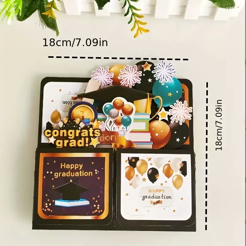 Graduation 3D Greeting Card Box, Pop-up Graduation Card - Etsy
