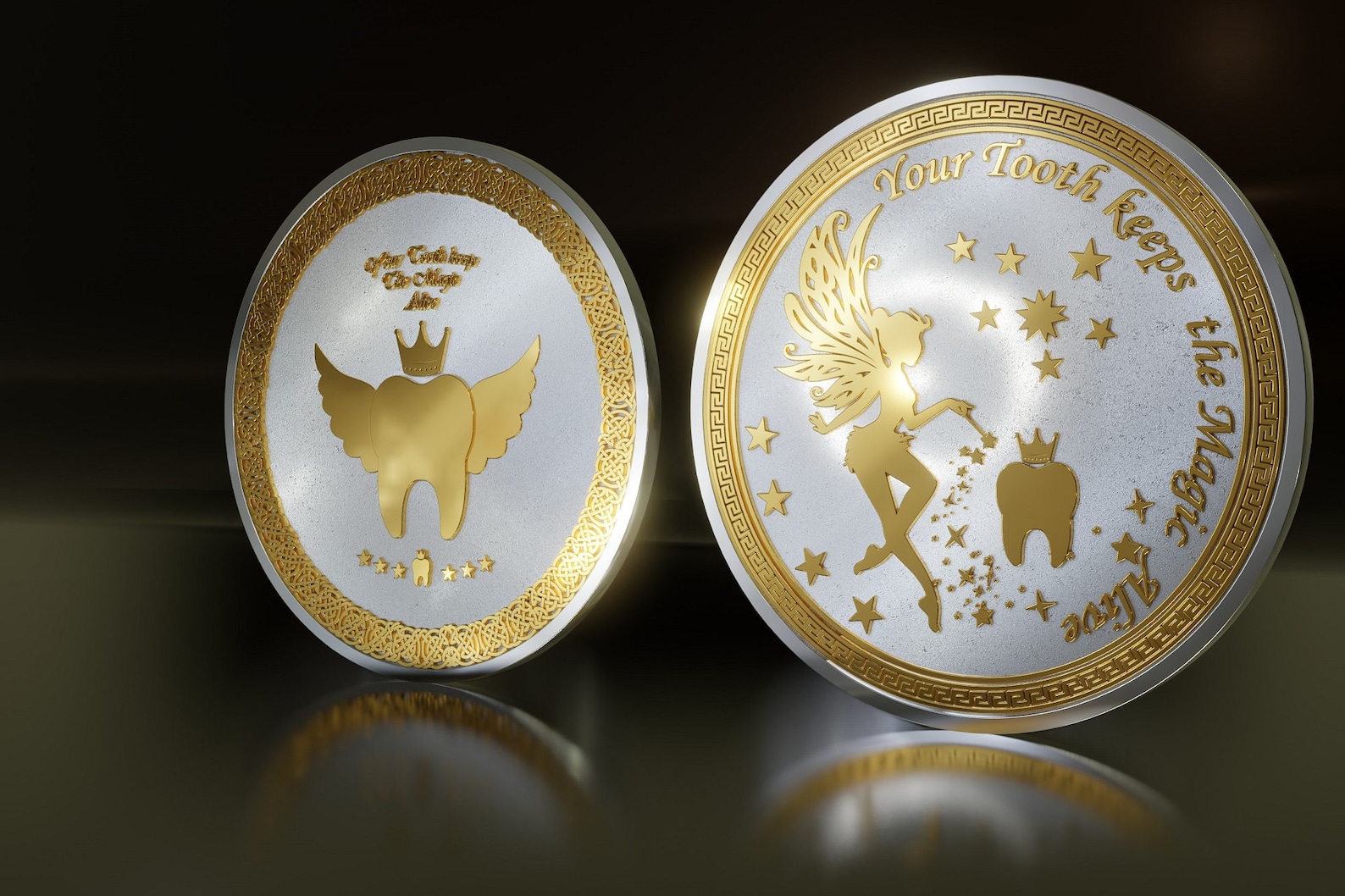 Fairy Tooth Coins, Collectible Coin, Tooth Fairy Gift, Novelty Token ...