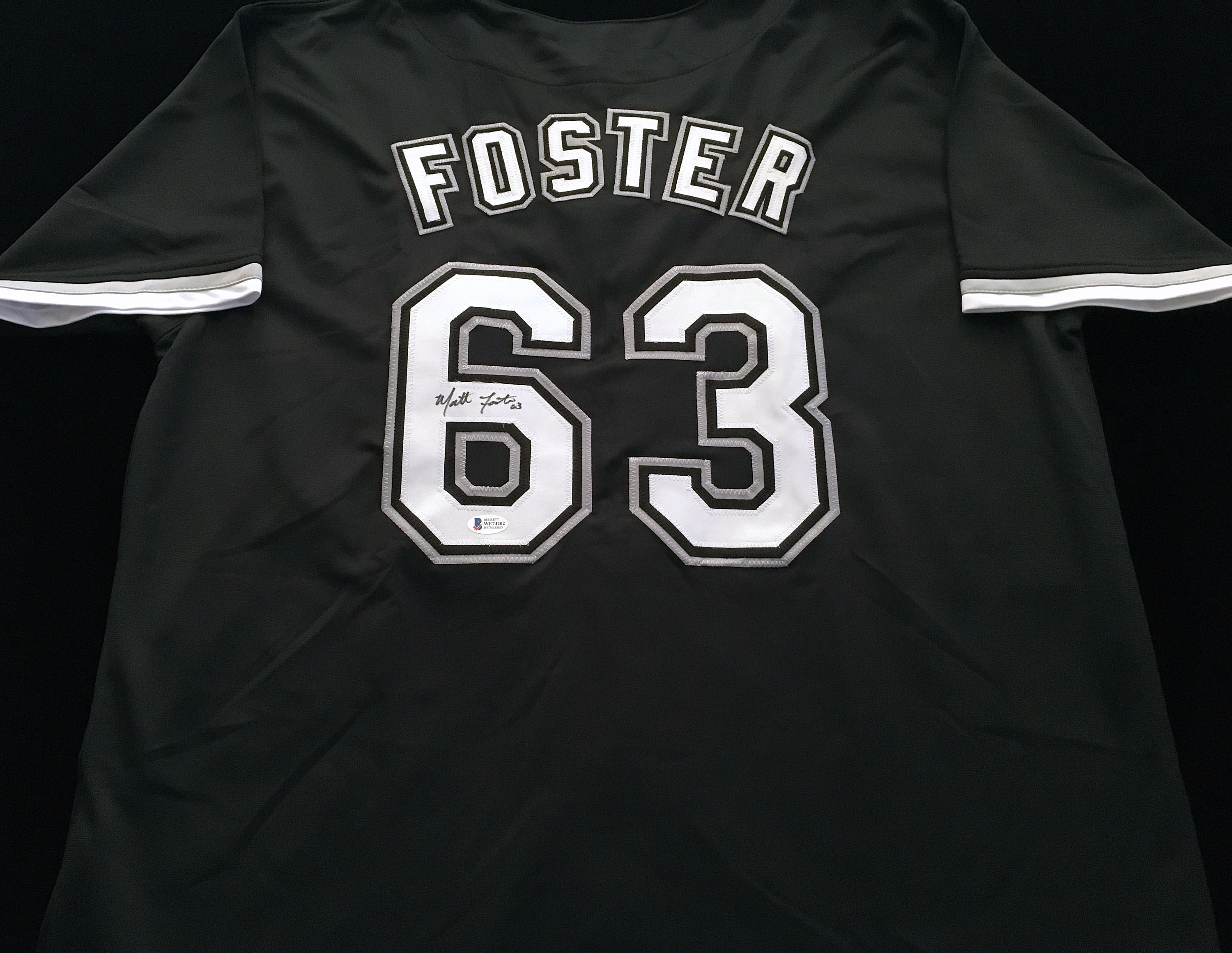 Matt Foster Signed Autographed Black Rookie Baseball Jersey | Etsy