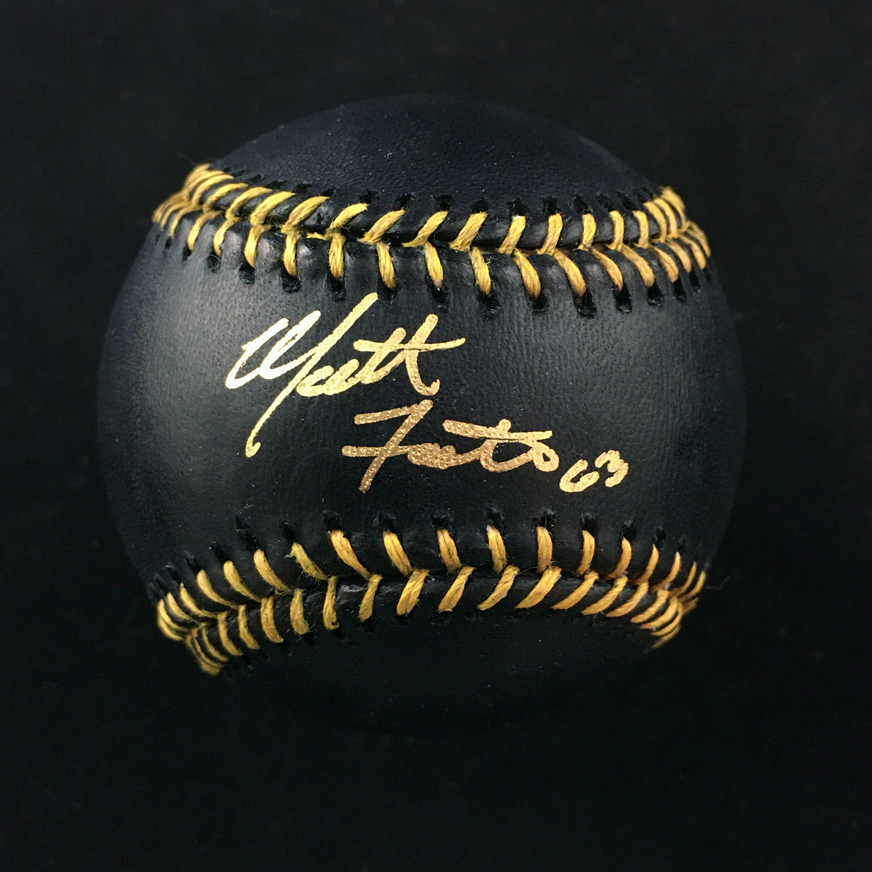 Matt Foster Signed Autographed Black and Gold Rawlings Rookie | Etsy