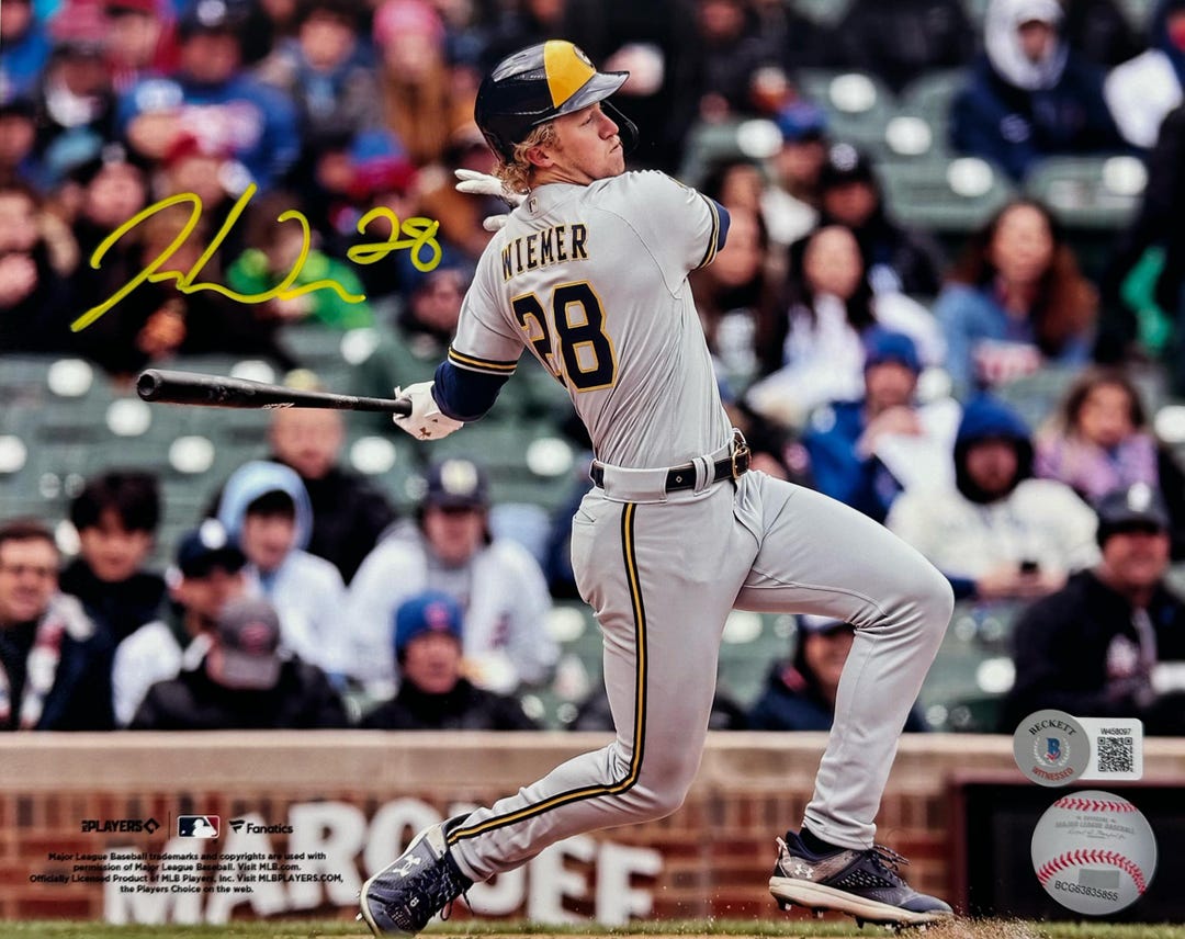 Joey Wiemer Milwaukee Rookie Signed Autographed 8x10 Photo With Beckett ...
