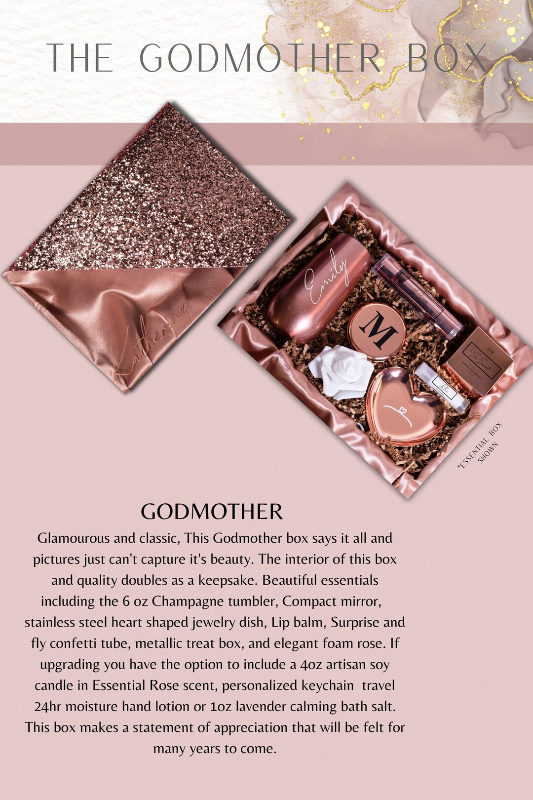 Rose Gold Godmother Proposal Box Personalized Proposal Gift Gift for ...