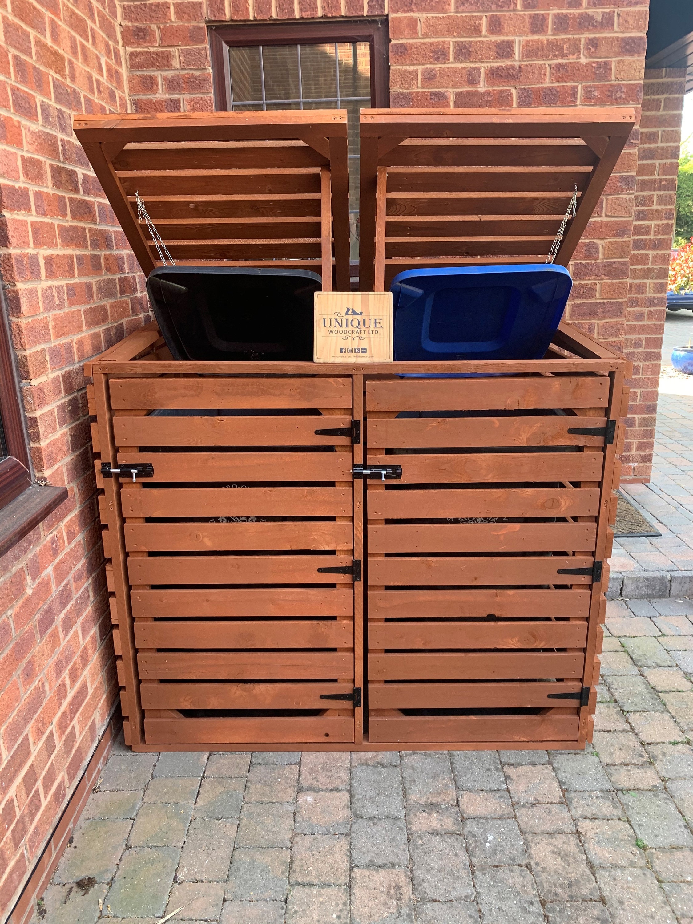 Double Wheelie Bin Storage Unit - Etsy